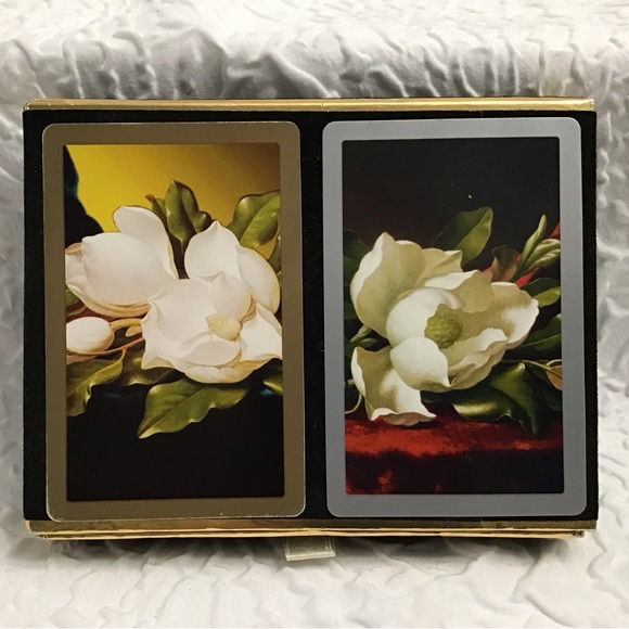 Congress | Other | Vintage Congress Magnolia Flower Playing Cards ...
